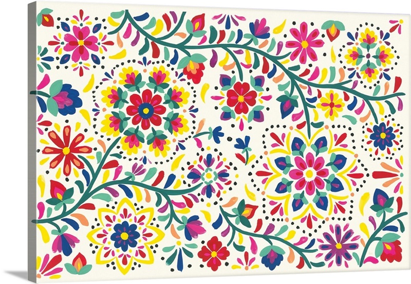 Floral Fiesta White I | Great Big Canvas