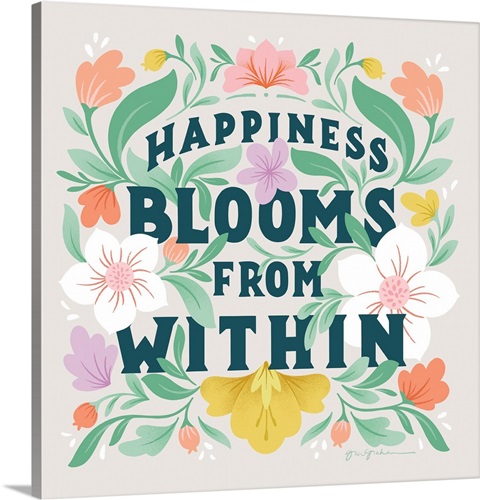 Happiness Blooms II Wall Art, Canvas Prints, Framed Prints, Wall Peels ...