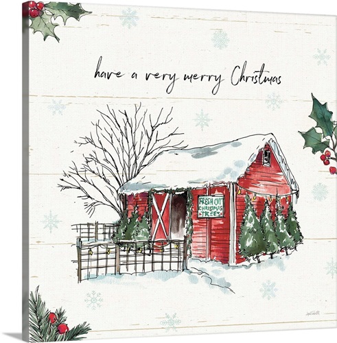Holiday on the Farm IV Merry Christmas | Great Big Canvas