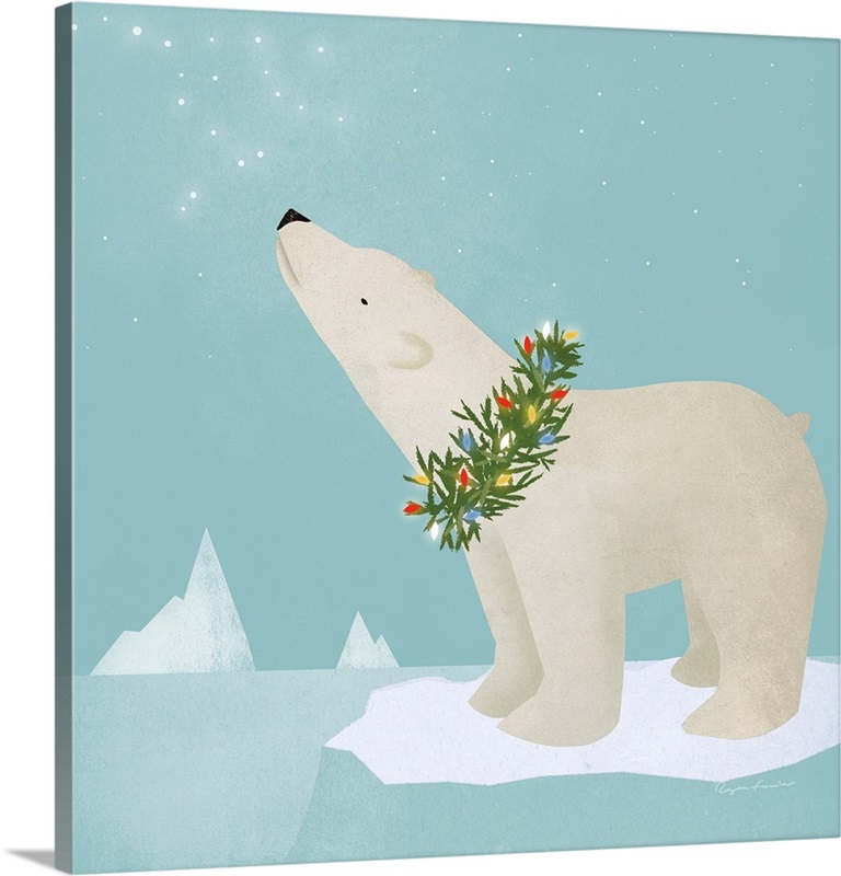 Holiday Polar Bear | Great Big Canvas