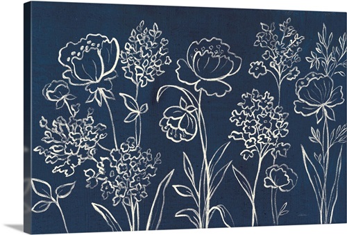 Indigo Floral I | Great Big Canvas