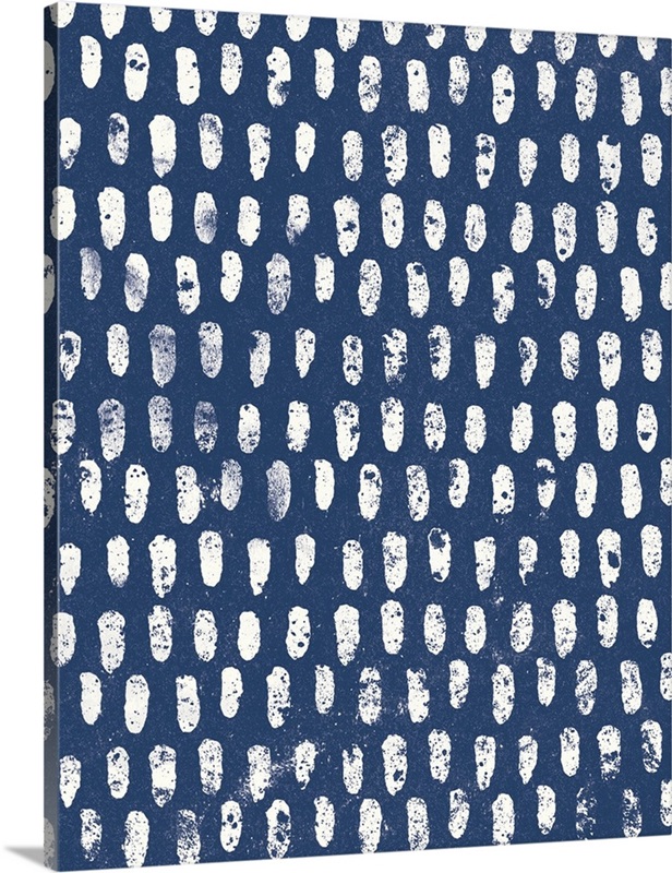 Mark Making Tile Pattern V Dark Blue Crop | Great Big Canvas