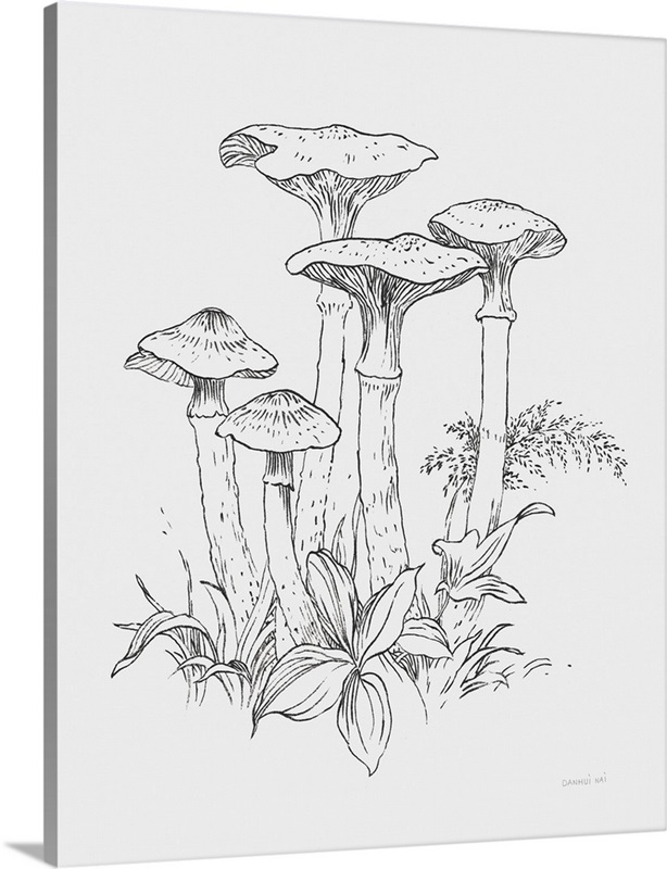 Natures Sketchbook I Bold Light Gray | Great Big Canvas