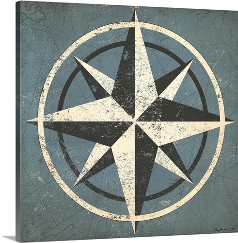 Nautical Compass Blue | Great Big Canvas