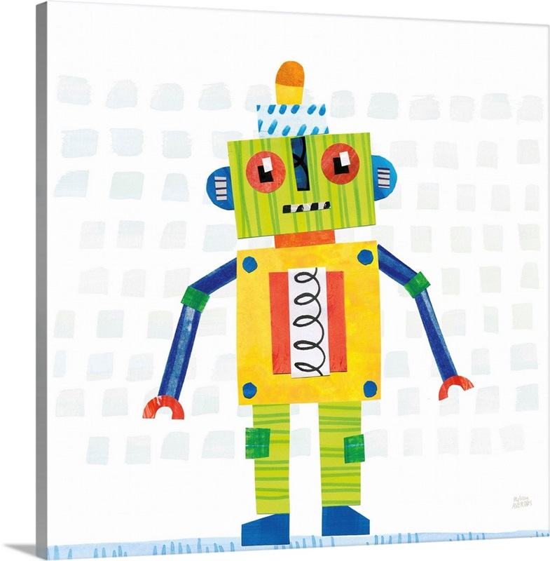 Robot Party IV on Squares | Great Big Canvas