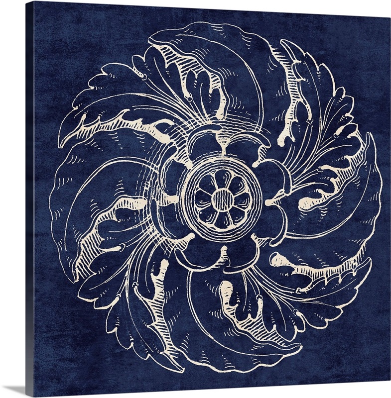 Rosette IV Indigo | Great Big Canvas