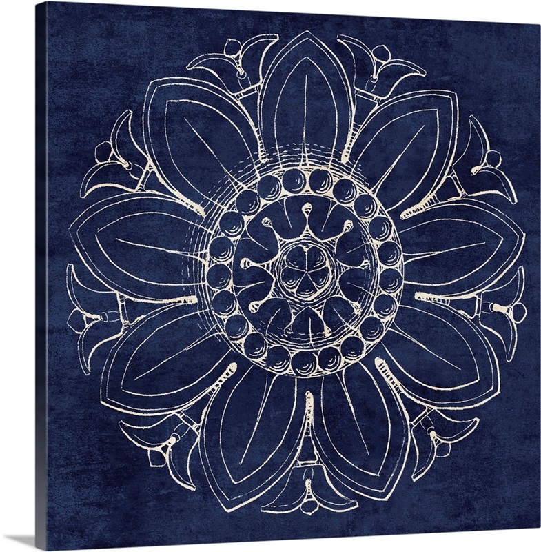 Rosette VII Indigo | Great Big Canvas