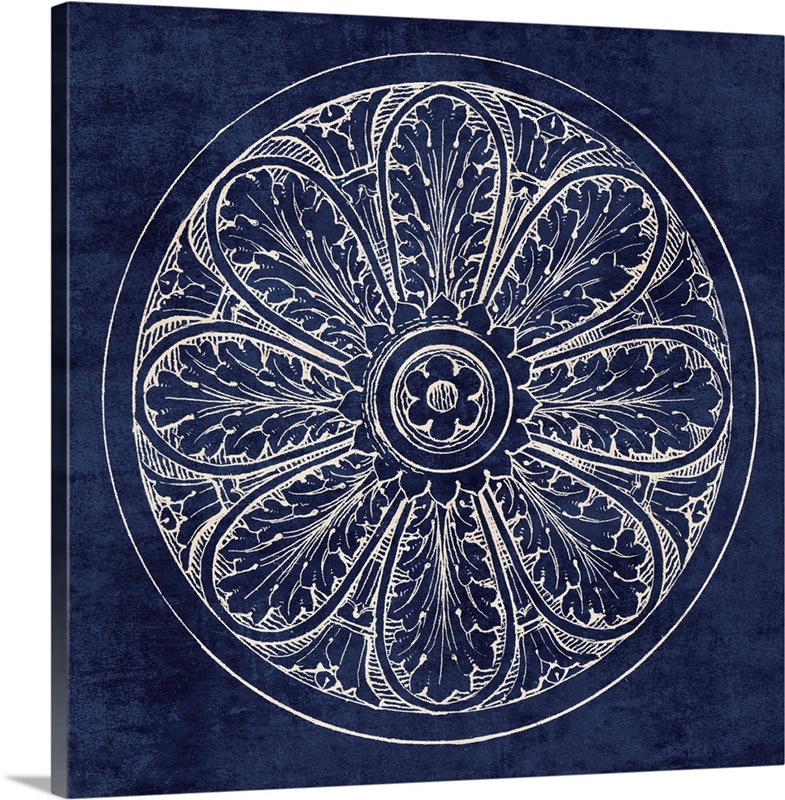 Rosette VIII Indigo | Great Big Canvas