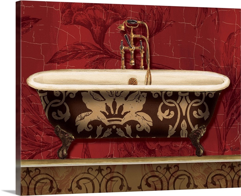 Royal Red Bath I | Great Big Canvas