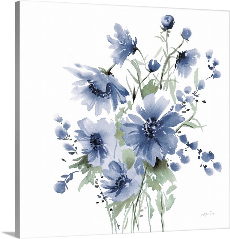 Secret Garden Bouquet I Blue | Great Big Canvas
