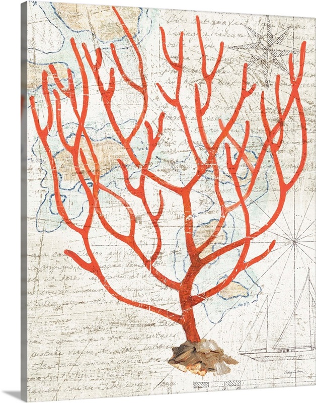 Textured Coral I | Great Big Canvas