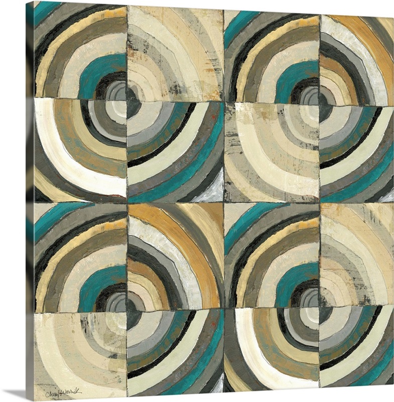 The Center II Abstract Turquoise | Great Big Canvas