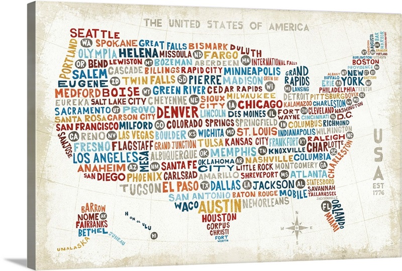 US City Map | Great Big Canvas