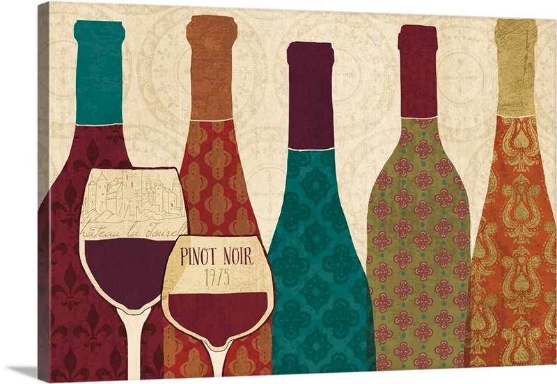 Wine Collage I with Glassware | Great Big Canvas