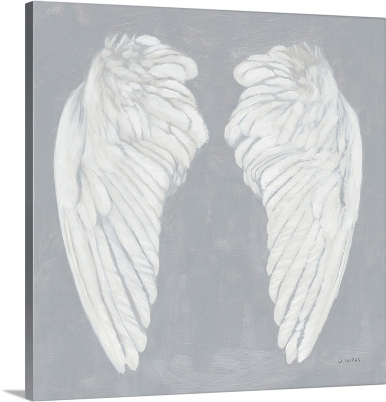 Wings I On Gray Flipped | Great Big Canvas