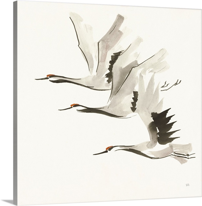 Zen Cranes II Warm | Great Big Canvas