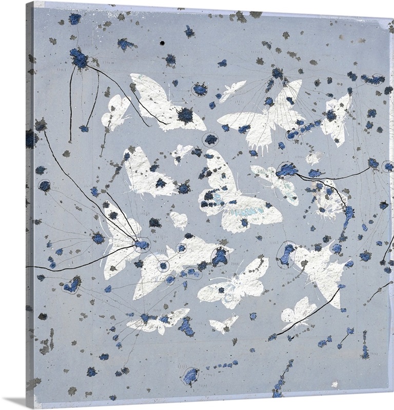 19th Century Butterfly Constellations In Blue II | Great Big Canvas