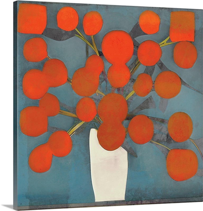 Abstract Orange Flowers | Great Big Canvas