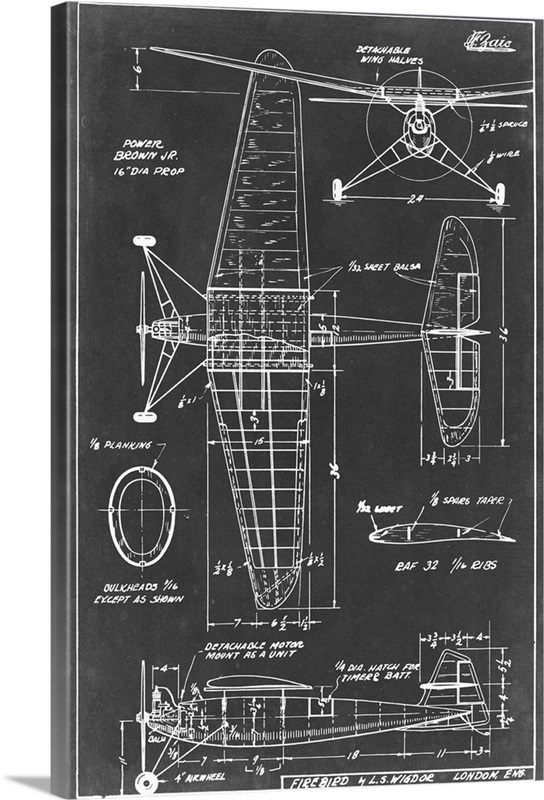 Aeronautic Blueprint IV | Great Big Canvas