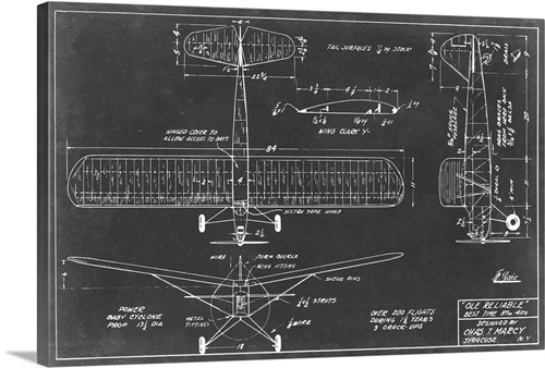 Aeronautic Blueprint VIII | Great Big Canvas