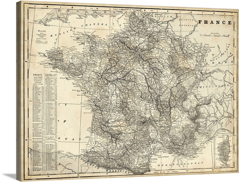 Antique Map of France | Great Big Canvas