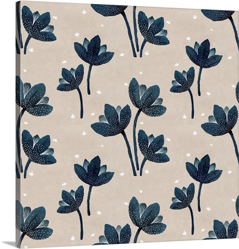 Blue Earth Flowers I | Great Big Canvas