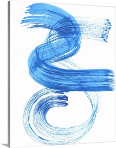 Blue Swish III Wall Art, Canvas Prints, Framed Prints, Wall Peels ...