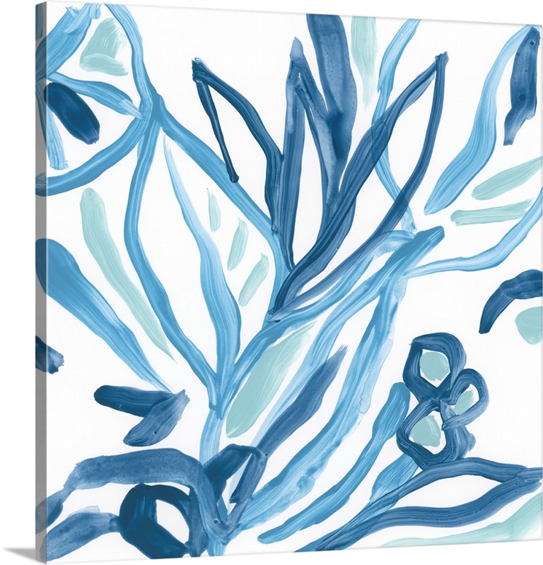 Blue Tropical Sketch IV | Great Big Canvas