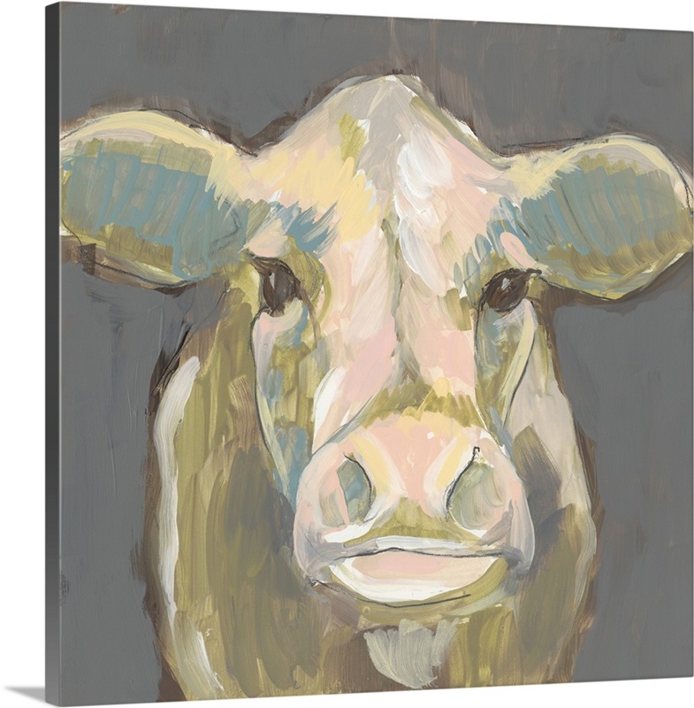 Blush Faced Cow I | Great Big Canvas