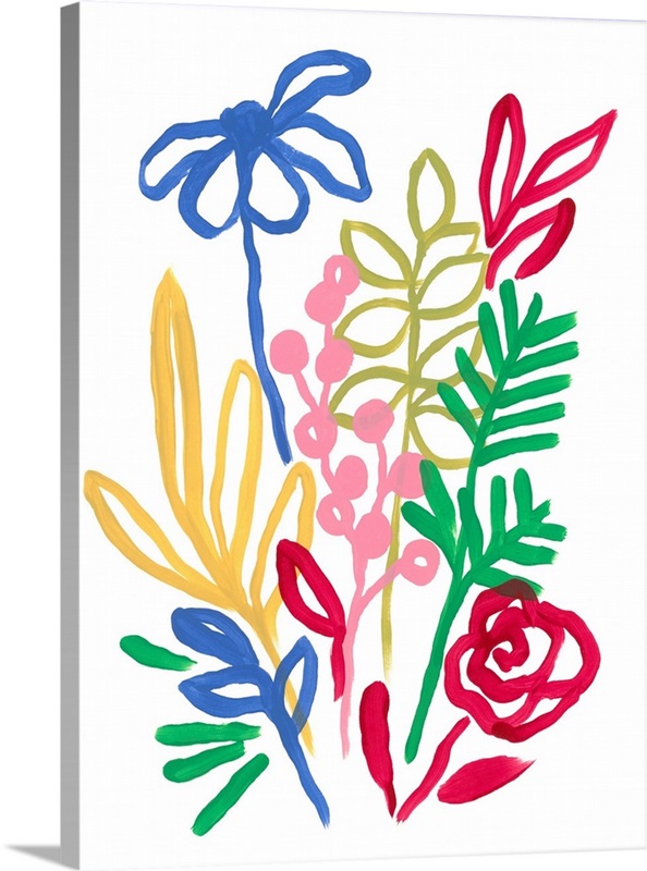 Bold Brushstroke Blooms I | Great Big Canvas