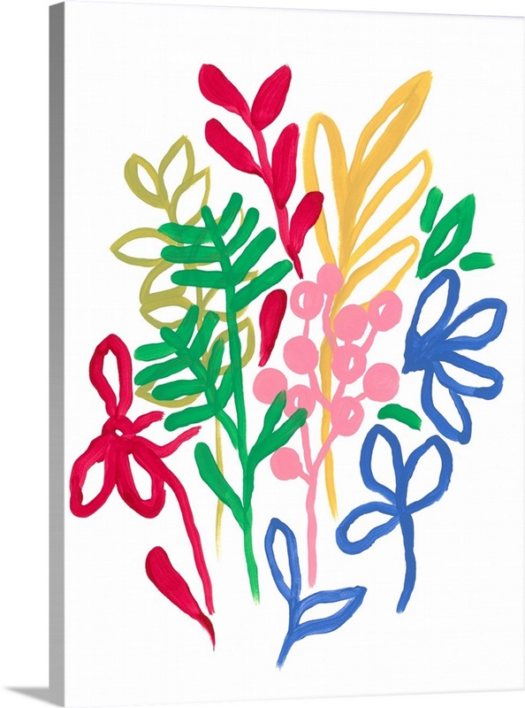 Bold Brushstroke Blooms II | Great Big Canvas