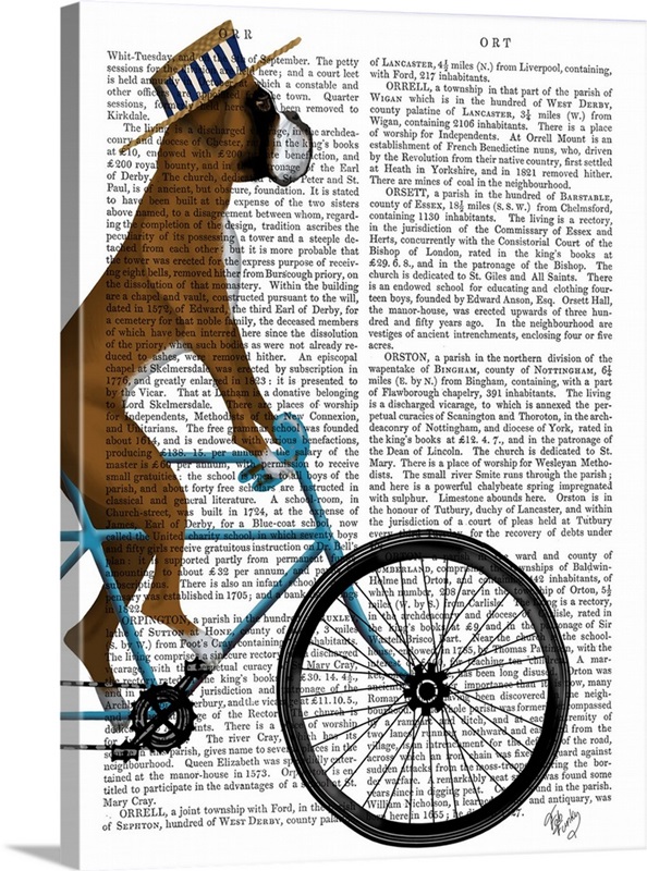 Boxer on Bicycle | Great Big Canvas
