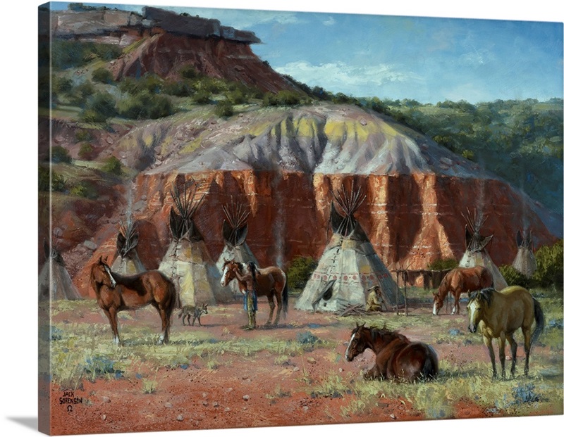 Camp Of The Comanche | Great Big Canvas