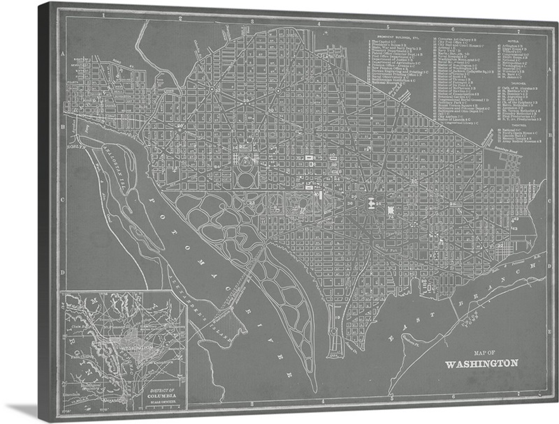 City Map of Washington, DC | Great Big Canvas