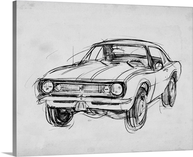 Classic Car Sketch III | Great Big Canvas
