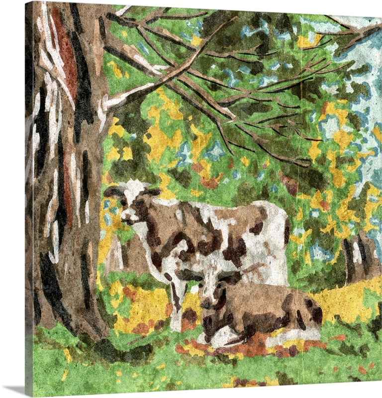 Cows Under A Tree I | Great Big Canvas