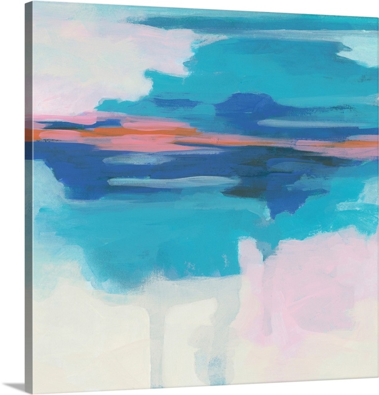 Cyan Sunset I | Great Big Canvas