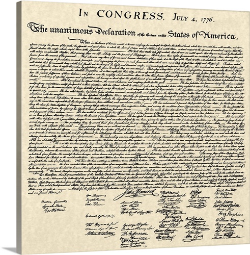 Declaration of Independence Document | Great Big Canvas