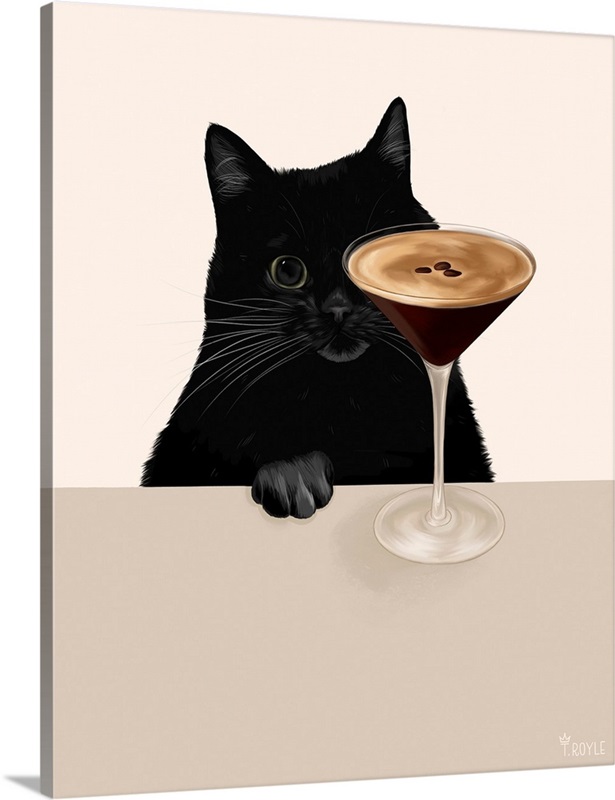 Espresso Martini Cat | Great Big Canvas