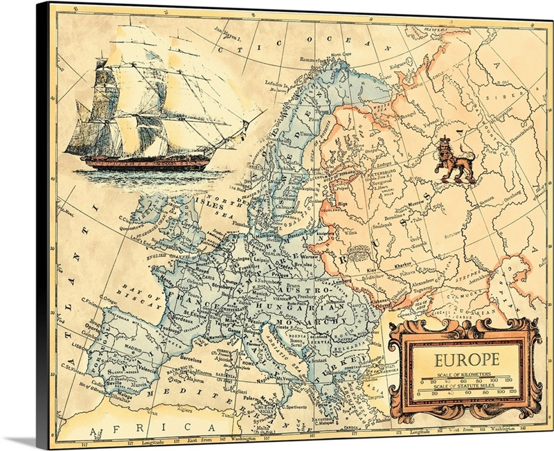 Europe Map | Great Big Canvas