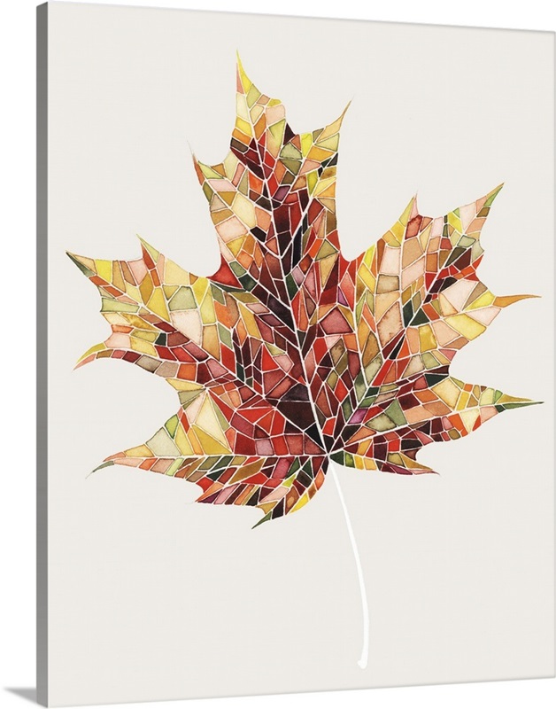 Fall Mosaic Leaf III | Great Big Canvas