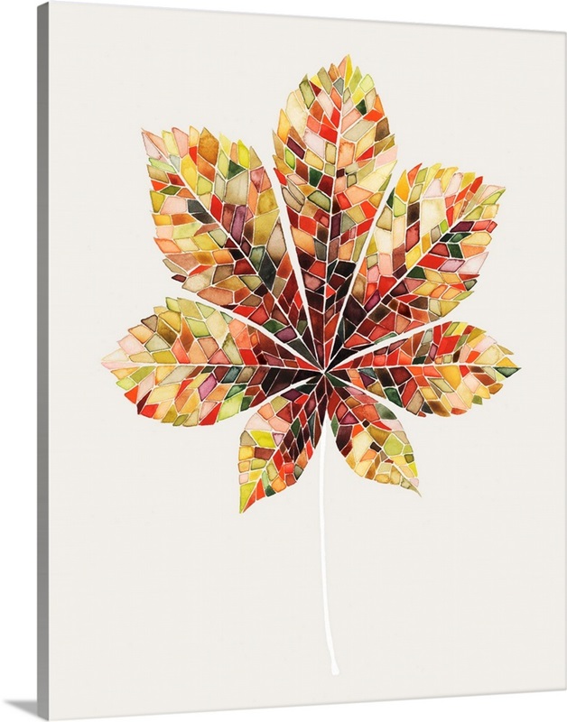 Fall Mosaic Leaf IV | Great Big Canvas
