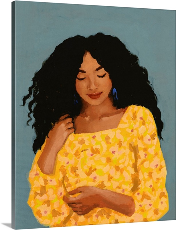 Figure In Yellow Dress | Great Big Canvas