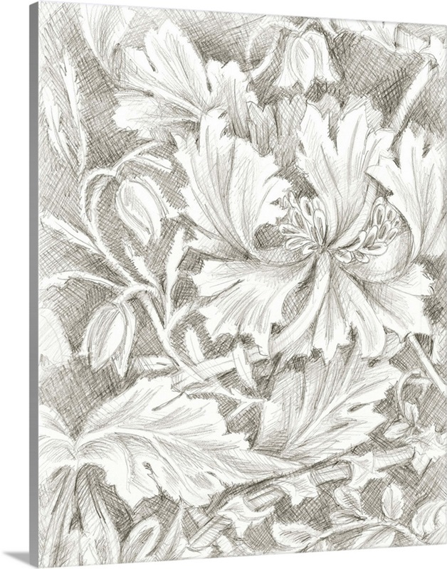 Floral Pattern Sketch I | Great Big Canvas