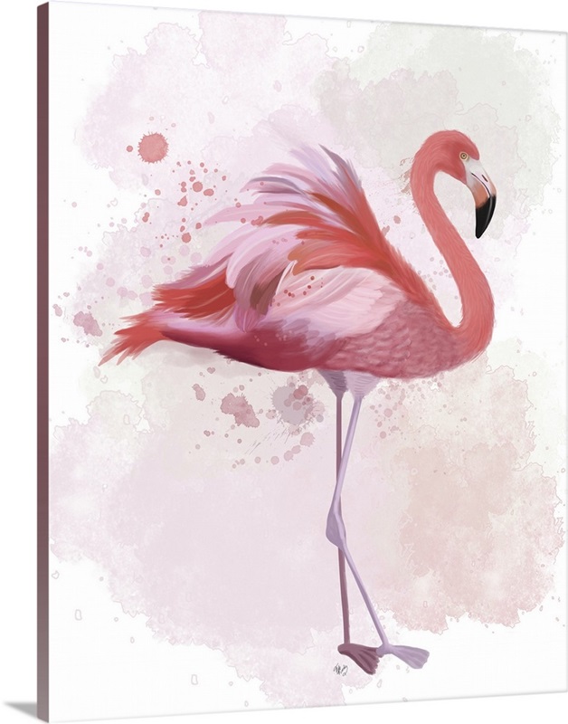 Fluffy Flamingo 2 | Great Big Canvas