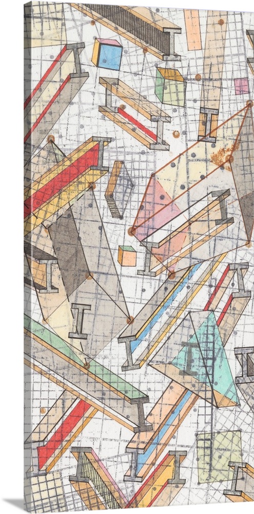 Funky Grid I Wall Art, Canvas Prints, Framed Prints, Wall Peels | Great ...