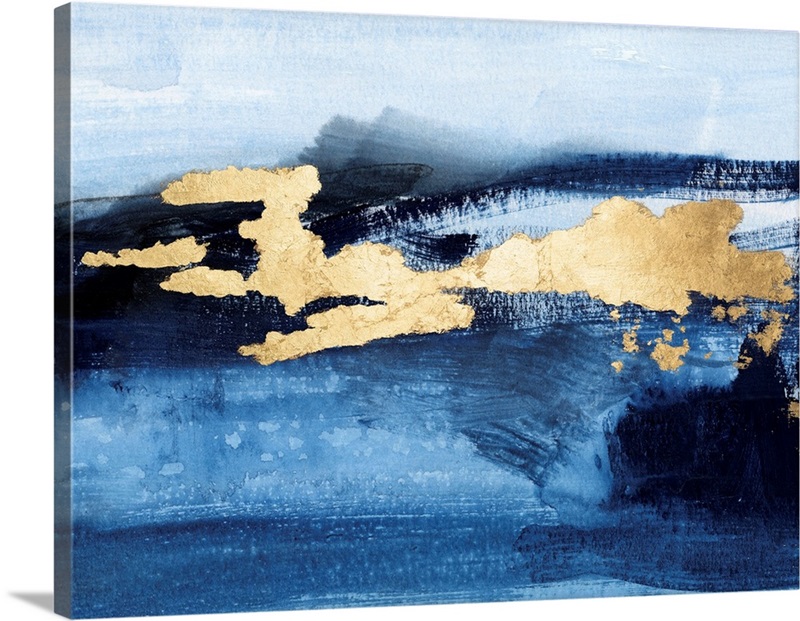 Gilded Indigo Sea I | Great Big Canvas
