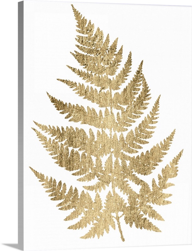Graphic Gold Fern IV | Great Big Canvas
