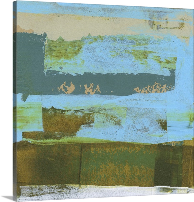 Green Abstract Fields I | Great Big Canvas
