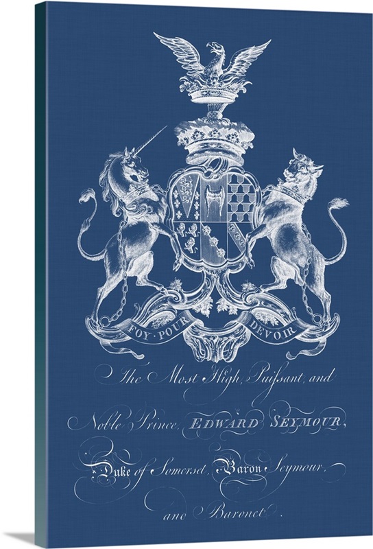 Heraldry on Navy II | Great Big Canvas